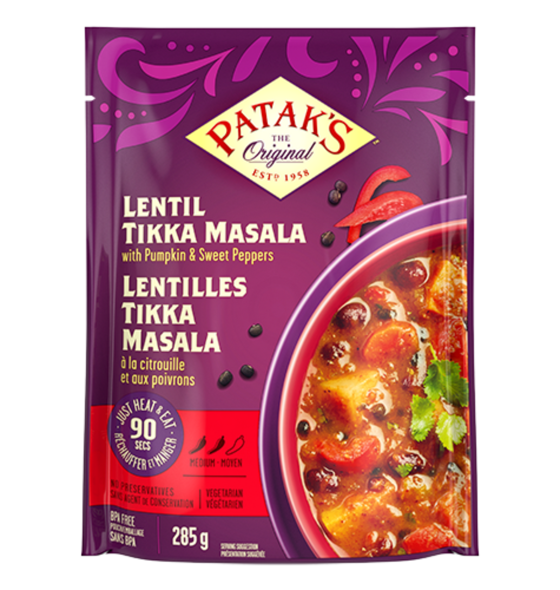 Patak's - Lentil & Veggie Tikka Masala RTE 285g (Case of 6) – Commerce ... Patak's - Lentil & Veggie Tikka Masala RTE 285g (Case of 6) – Commerce ...